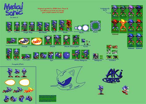 Metal Sonic S1 Sprite Sheet By Akimaca32x On Deviantart