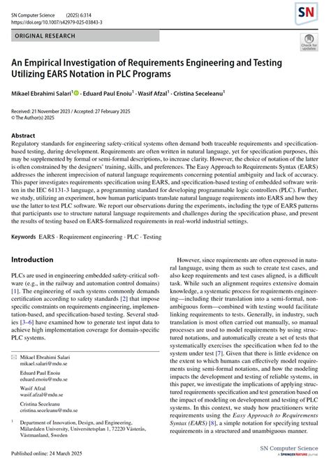Im Glad To Share That Our Recent Manuscript An Empirical Investigation Of Requirements