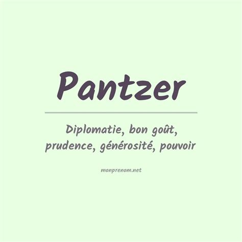 Signification Du Prénom Pantzer