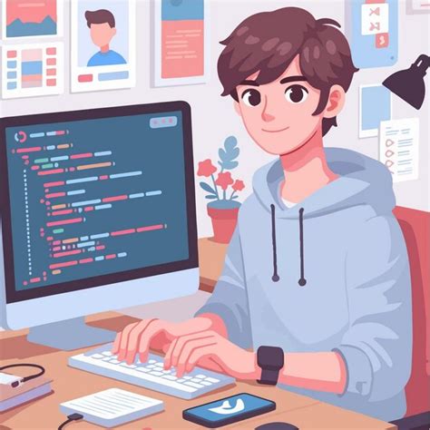 개발자 일러스트 이미지 Freepik에서 무료 다운로드