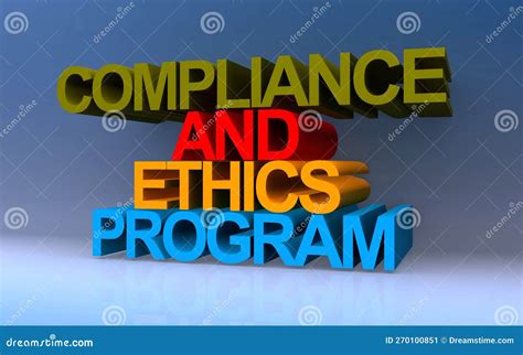 Compliance And Ethics Program On Blue Stock Illustration Illustration