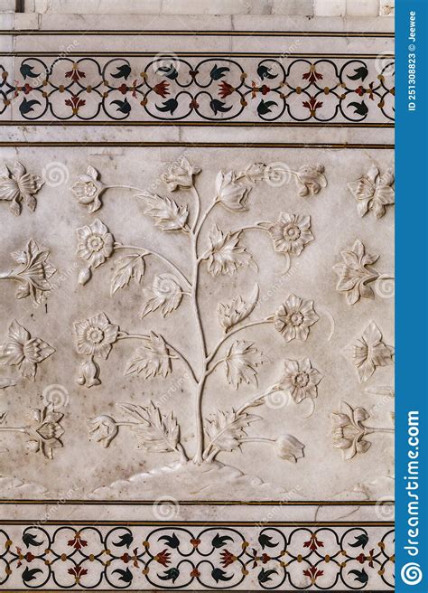 Fachada Del Taj Mahal En Agra Uttar Pradesh India Imagen De Archivo