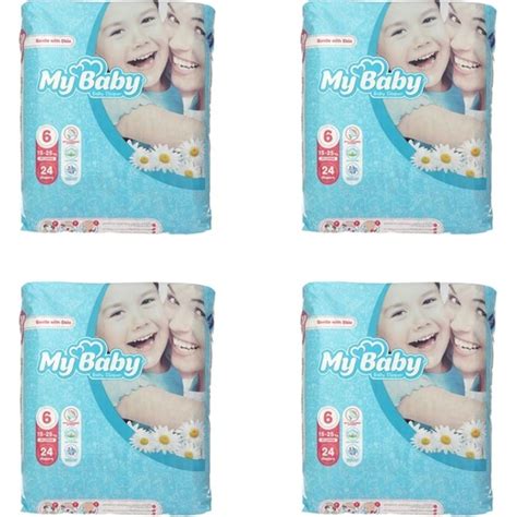 خرید و قیمت پوشک مای بی بی سایز 6 تعداد 24 عددی مجموعه 4 عددی ترب
