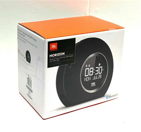 JBL Horizon Bluetooth Alarm Clock FM Radio Speaker USB Chargin LED Ambient Light