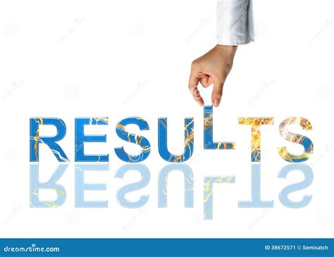 Hand And Word Results Business Concept Stock Image Image Of Office