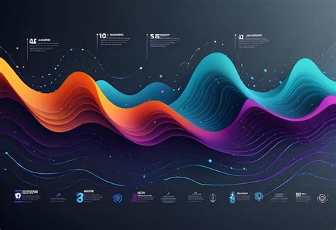 Futuristic Infographic With 3d Wave Points Premium Ai Generated Image