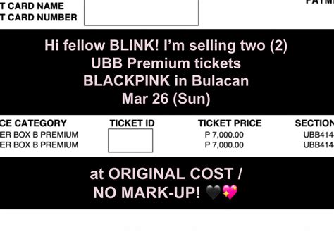 Blackpink Bulacan Two Ubb Premium Mar 26 Sun At Original Cost