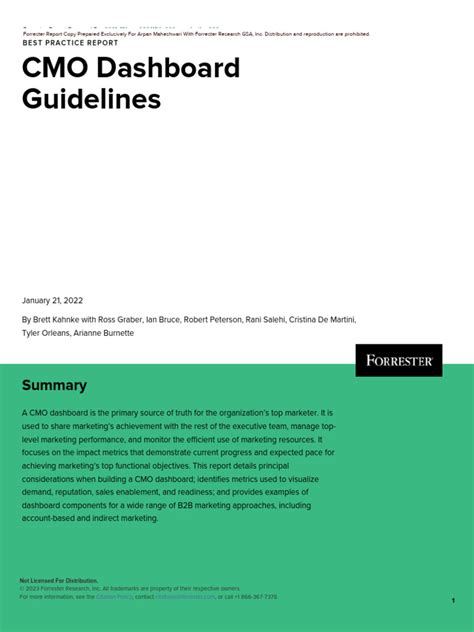 Cmo Dashboard Guidelines 1 Pdf Marketing Performance Indicator