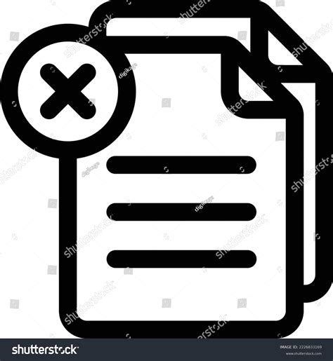 Simple Not Approved Document Document Error Stock Vector Royalty Free