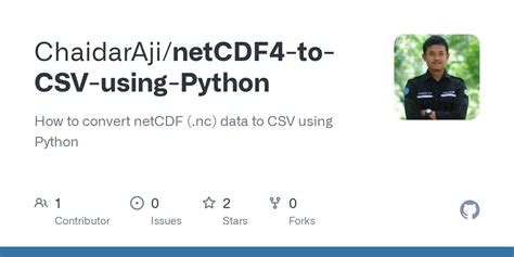 Github Chaidarajinetcdf4 To Csv Using Python How To Convert Netcdf