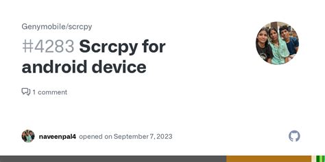 scrcpy for android device · issue 4283 · genymobile scrcpy · github