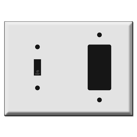 Oversized 3 Gang Toggle Blank Decora Switch Wall Plate