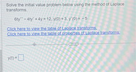 Solved Solve The Initial Value Problem Below Using The