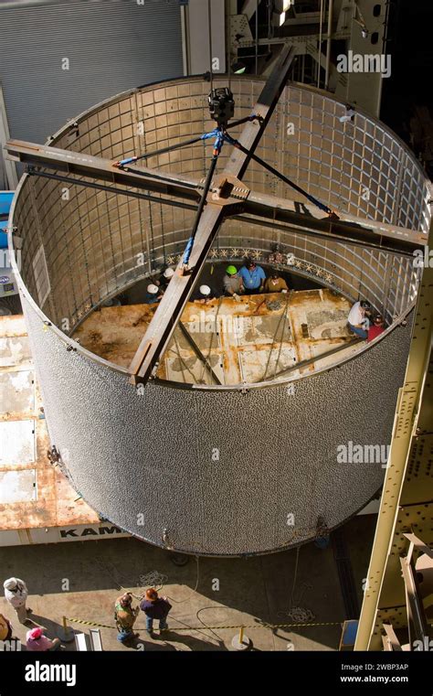 The Shellbuckling Knockdown Factor 275 Foot Diameter Test Article Being Moved Into Place In The