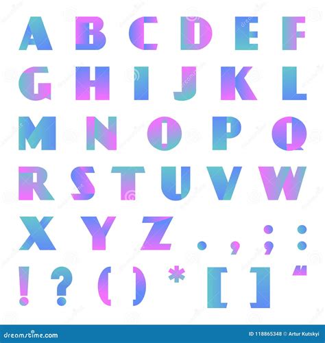 Gradient Font Stock Illustrations 89366 Gradient Font Stock