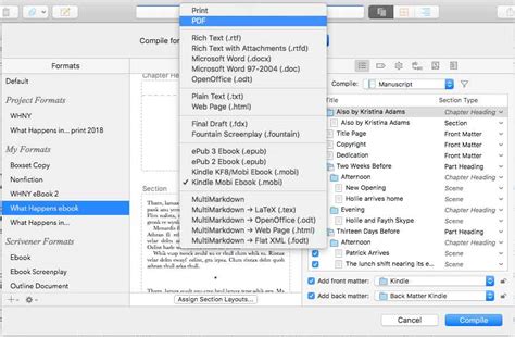 How To Format An Ebook In Scrivener The Writer S Cookbook