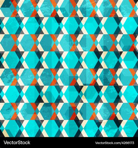 Retro Geometric Grunge Seamless Royalty Free Vector Image