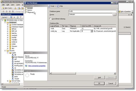 Cdb How To Create A Sql Server Database And User Id Using Sql Server Authentication