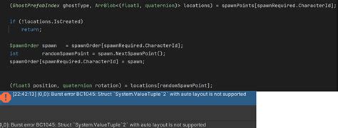 C Tuple Syntax In Burst Unity Engine Unity Discussions