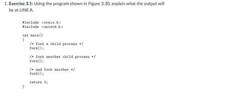 solved 1 exercise 3 1 using the program shown in figure 3 30