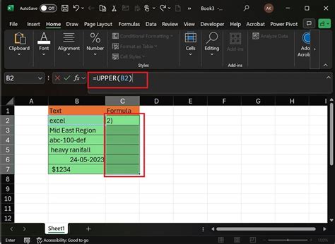 Excel Upper 函数 Excel 函数教程