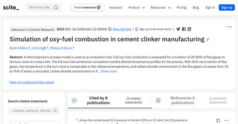 Simulation Of Oxy Fuel Combustion In Cement Clinker Manufacturing