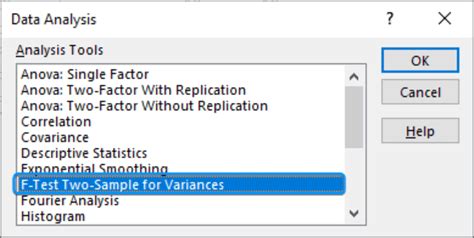 How To Do F Test In Excel One And Two Tailed Tests Excel Insider