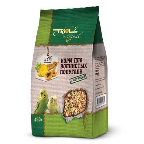 Корм для волнистых попугаев Triol Original с фруктами, 450 г – цена ...