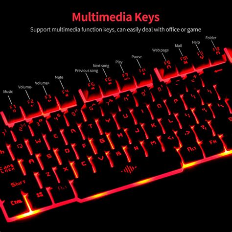 Gaming Keyboard Mouse Headset Set Wired Monochrome Grandado