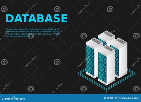 Server Room Isometric Cloud Storage Data Data Center Big Data Processing And Computing