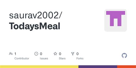 GitHub Saurav2002 TodaysMeal