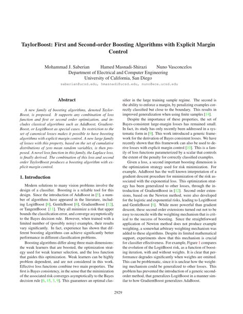 pdf taylorboost first and second order boosting algorithms with
