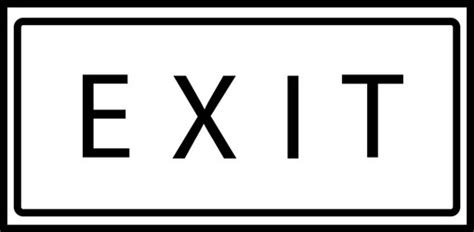 Logo Icon Exit Open Doors In Word Exit Emergency Vector Image