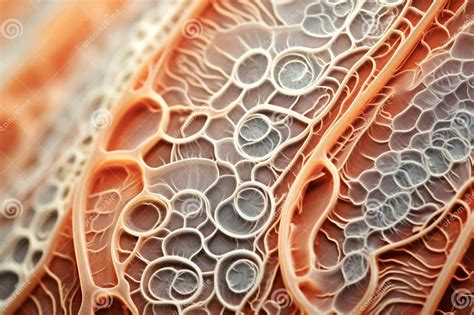 Microscopic Macro Close Up Shot Scientific Research Epithelial Tissue