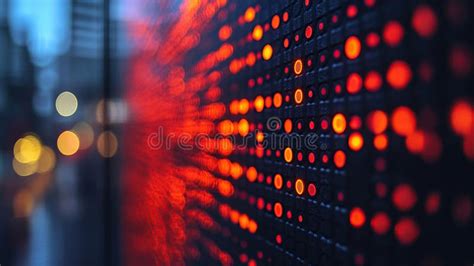 Dynamic Data Display At Night Stock Illustration Illustration Of