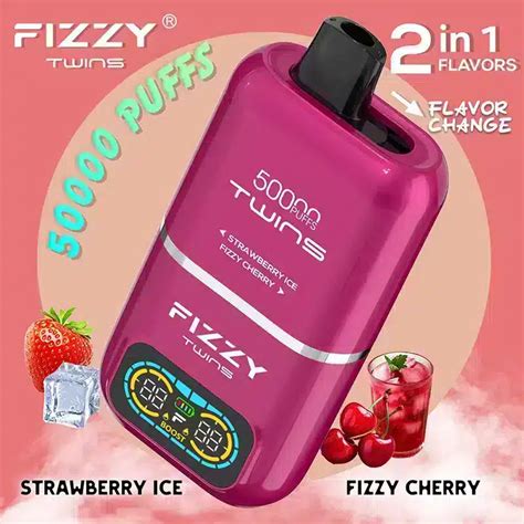 Fizzy Twins Dual Flavor 50000 Puffs 60pcs Fizzyvape Eu