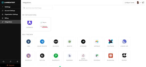 Userback Integration Lambdatest