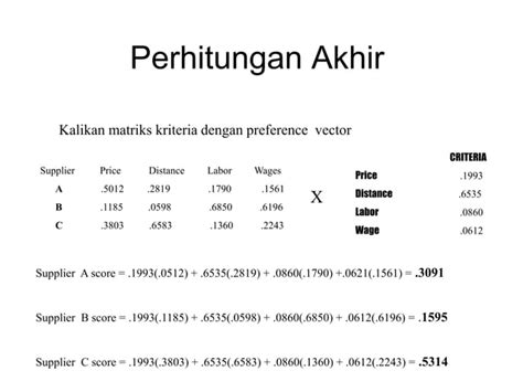 Belajar Metode Analytical Hierarchy Process AHP PPTX