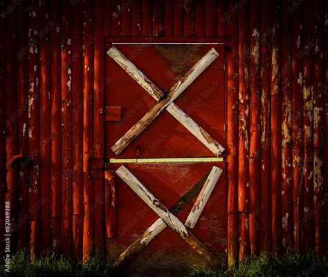 Red Shed With White Accents Stock Photo Adobe Stock