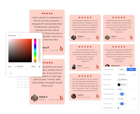 add yelp reviews widget on html website for free