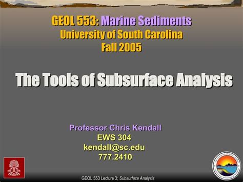 Tools4subsurfaceanalysis Ppt Facieses Analysis Of Subsurface Data Depends On Tools Which Delimit