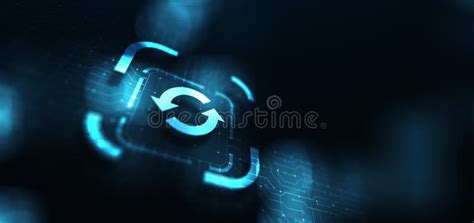 Update System Upgrade Software Version Technology Concept On Virtual Screen Stock Illustration