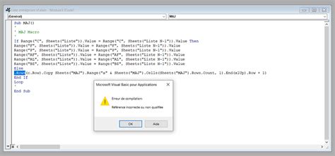 vérifier mise à jour ligne vba forum formule excel