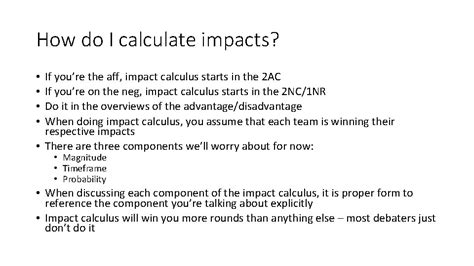 Impact Calculus 101 Casey Parsons What Is Impact