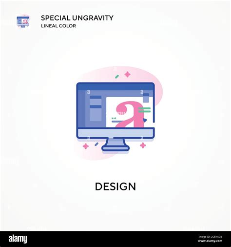 Design Special Ungravity Lineal Color Icon Modern Vector Illustration