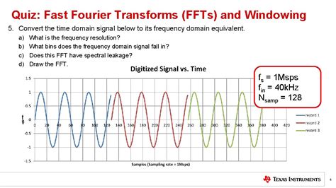 Quiz Fast Fourier Transforms Ffts And Windowing Tipl