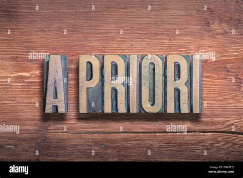 A Priori Ancient Latin Saying Meaning «what Comes Before Combined On