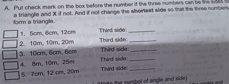 solved a put check mark on the box before the number if the three