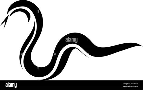 Curved Calligraphy Line Calligraphy Element Snake Elegantly Curved