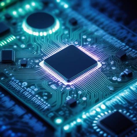 Premium Photo Integrated Microchip Circuit Board For Server Central